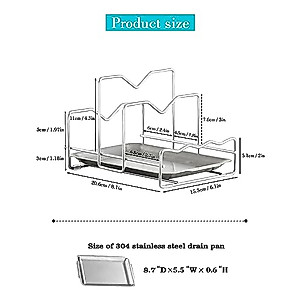YQh lid holders for pots and pans,Pot Lid Holder,Multifunctional Lid and Spoon Rest Rack with Drip Tray for Pot Lids,cutting board holder stand,pan holder,Bakeware Organizer Rack Holder, Pot Organizer