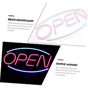GARVALON opne ambient light business hours sign LED Neon Open Sign Bright LED Open Sign open signs for business large open signs Neon Open light outdoor decorate Acrylic office
