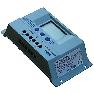 WindyNation P30L LCD 30A PWM Solar Panel Regulator Charge Controller with Digital Display and User Adjustable Settings