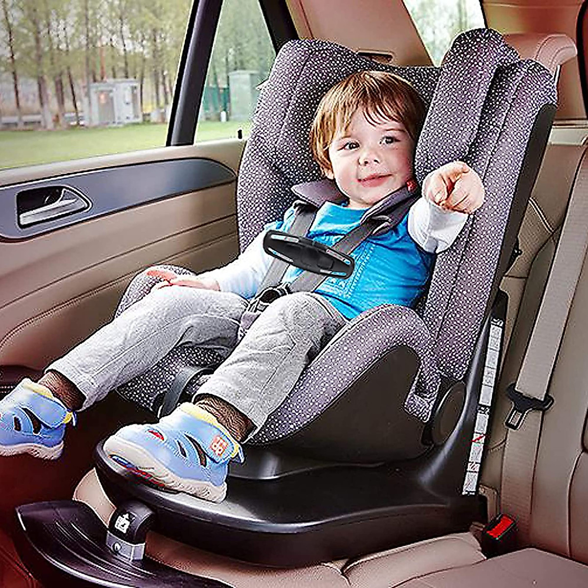 2 Pack Seat Chest Harness Clip Seat Safety Belt Clip Buckle Lock Stroller Chest Clip Universal Replacement for Baby and Kids Trend, Adjustable Guard (Black)