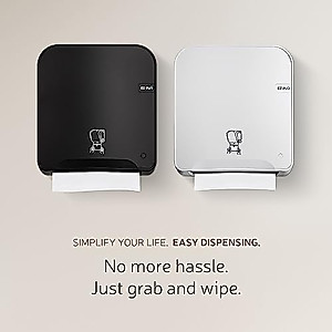 EZbrnd P1H600L EZ-Pull Premium 1-Ply Roll Paper Hand Towel, FSC Certified Recycled, White, 600' Length, Universal 8" X 1.5" Core, Pack of 6