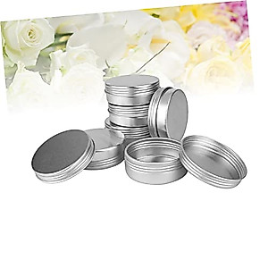 Ciieeo Container with Lid 24pcs Containers with Lids Cream Jars with Lids Empty Tin Cans Tin Cans with Lids Balm Tin Container Screw Tin Cans Empty Cream Jar Metal Tin Container Balsam