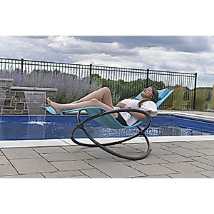 Vivere ORBL1-TT Orbital Lounger Outdoor Rocking Chair, True Turquoise
