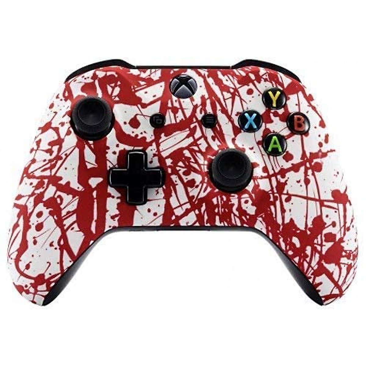 MODDEDZONE Custom MODDED Wireless Controller for Xbox One S/X and PC - With Unique Smart Mods - Best For First Person Shooter Games - Handcrafted by Experts in USA with Unique Design - Blood Splatter