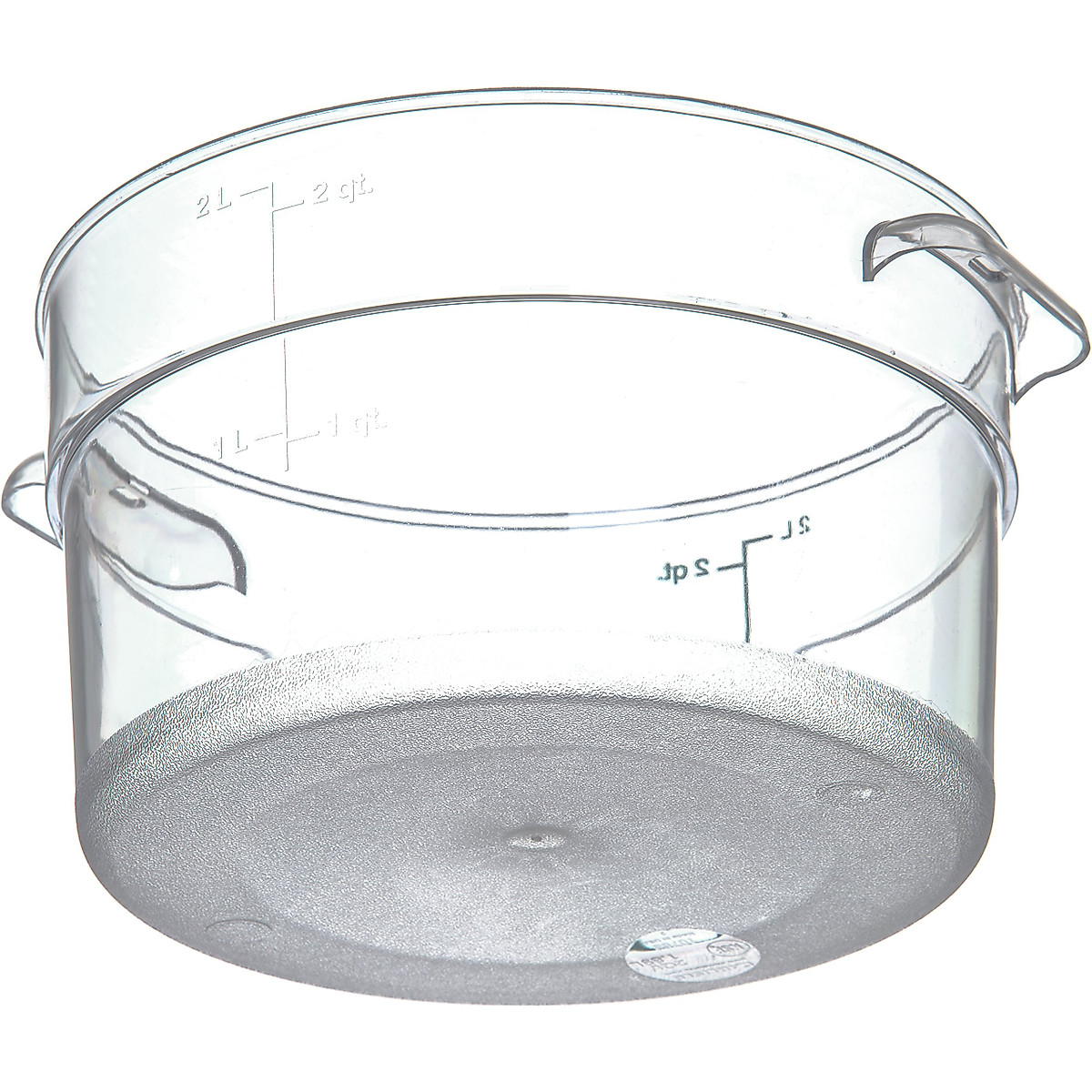 Carlisle FoodService Products Storplus Round Food Storage Container with Stackable Design for Catering, Buffets, Restaurants, Polycarbonate (Pc), 2 Quart, Clear, (Pack of 12)