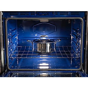 HexClad Hybrid Nonstick Dutch Oven, 5-Quart, Stainless Steel Lid, Dishwasher and Oven Safe, Induction Ready, Compatible with All Cooktops