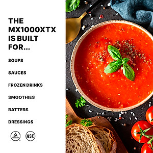 Waring Commercial MX1000XTX 3.5 HP Blender with Paddle Switches, Pulse Feature and a 64 oz. BPA Free Copolyester Container, 120V, 5-15 Phase Plug