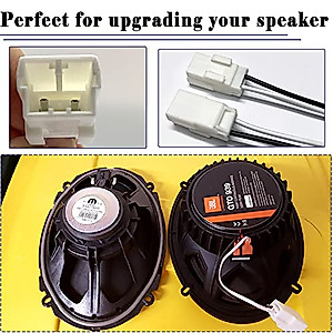 2 Pack Wrangler Speaker Harness Compatible with Jeep Dodge Durango Dakota Charger Ram Speaker Wire Adapter Door Front Rear Chrysler Speaker Wire Harness Adapter Connector Plug 72-6514