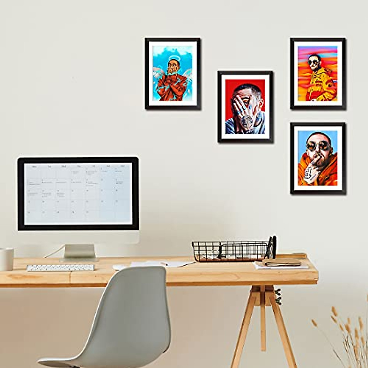 Arredamenti Rapper Wall Art - Set of 4 Panels UNFRAMED Canvas Prints Cool Wall Art 8*10 inches Music Posters Colorful Paintings Wall Art Rapper Poster Wall Decorations, 8 x 10 Inch