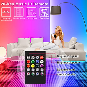 LED Strip Lights - 100FT Led Light Strips, Music Sync Color Changing Led Strip Lights, Bluetooth Led Strip Lights with Remote, 5050 LED Strip Lights for Bedroom,Home Pary and Decoration (100FT)