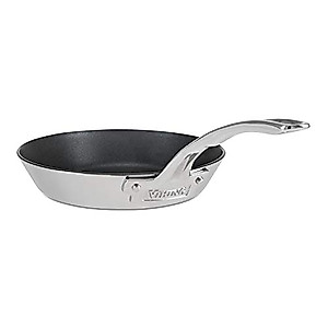 VIKING Culinary Contemporary 3-Ply Stainless Steel Nonctick Fry Pan, 8 Inch, Ergonomic Stay-Cool Handle, Dishwasher, Oven Safe, Works on All Cooktops including Induction