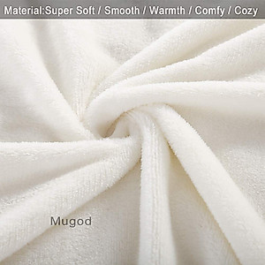 Mugod Native American Style Throw Blanket Tribal Black and White Geometric Arrow Ethnic Soft Cozy Fuzzy Warm Flannel Blankets Decorative for Baby Toddler Swaddle Dog Cat 30X40 Inch