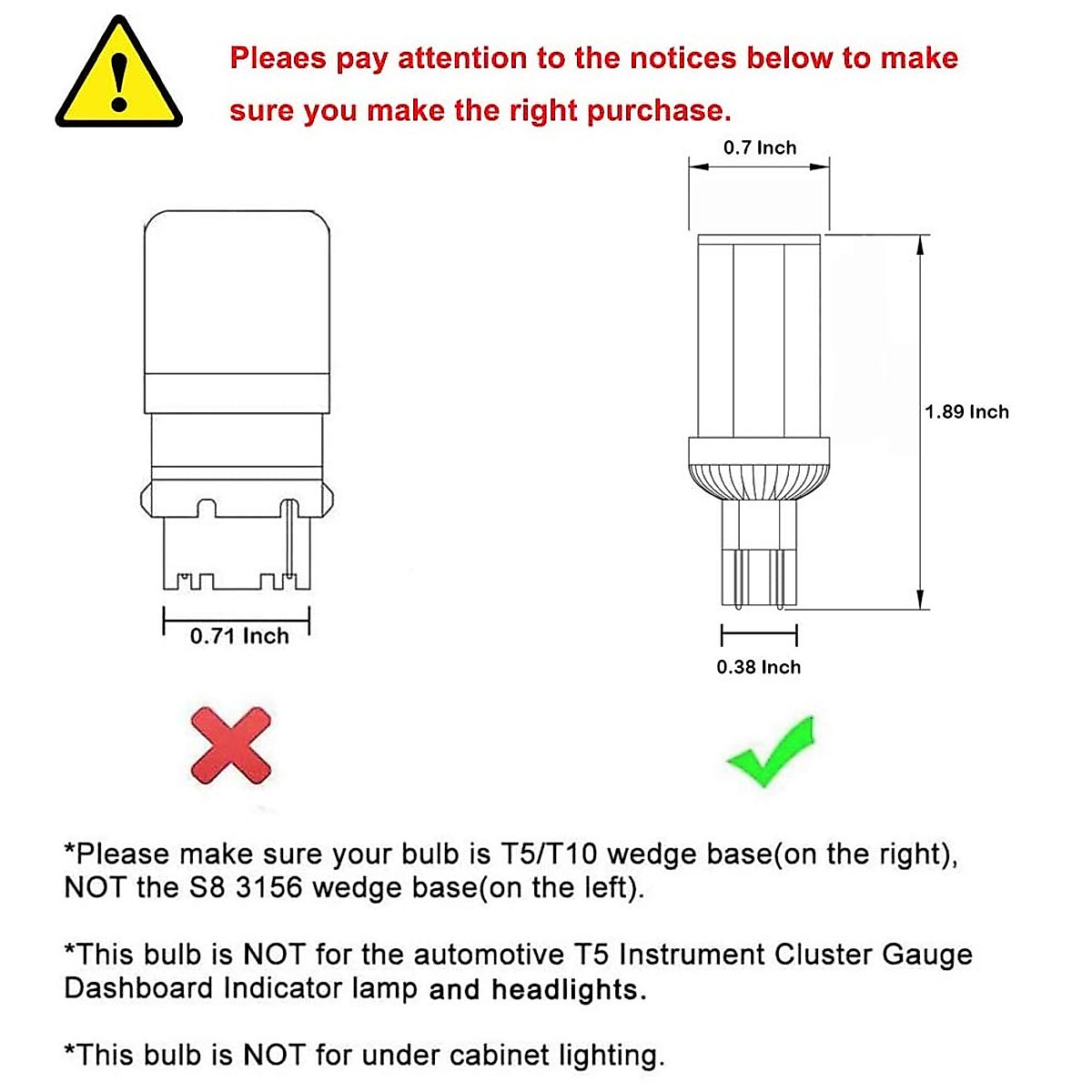 Makergroup T5 T10 Wedge Base 921 912 12V LED Light Bulbs 4W Natural White 4000K for RV Camper Travel Tailer Boat Marine Lights and Outdoor Landscape Deck Stair Step Path Lights 6pcs