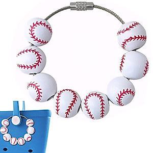 Xuvrir Bag Charms for Bogg Bag Accessories,Baseball Accessories Charm, Keychain Bag Charm For Beach Tote Backpack Diaper Bag (baseball)