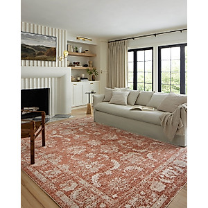 Loloi II Odette Collection ODT-03 Rust/Ivory 7'-10" x 10' Area Rug