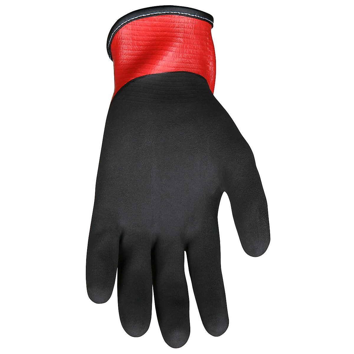 MCR Safety Ninja BNF N96785S Nitrile Work Gloves, 18 Gauge Nylon/Spandex Shell Fully Coated with Flat Red Nitrile, Coated Over the Knuckles and Palm with Breathable Nitrile Foam with NFT, Small