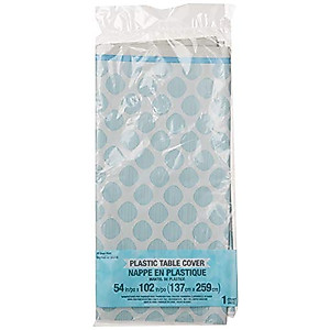 Creative Converting 316939 All Over Print Plastic Tablecover, 54 x 102, Little Peanut, Boy