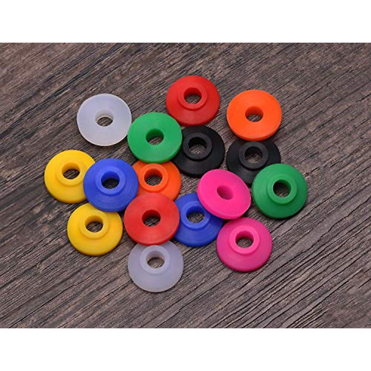 Mini Skater 8Pcs Multi Color Food Grade Silicone Straws Tips Covers and 16Pcs Straw Silencers Anti-scald/Cold Straws Cover for 1/4 Inch Wide (6MM OD) Stainless Steel Straws,8 Colors