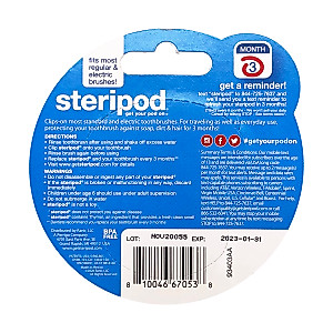 STERIPOD Toothbrush Sanitizer, 1 EA