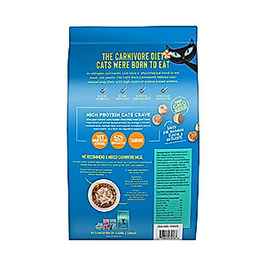 Tiki Cat Born Carnivore High Protein, Herring & Salmon Meal, Grain-Free Baked Kibble to Maximize Nutrients, Dry Cat Food, 5.6 lbs. Bag