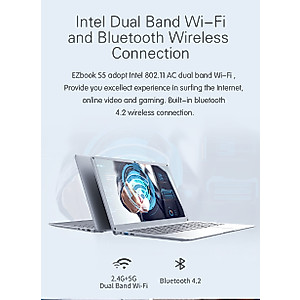 【MS 2019 Office/12GB 】 Jumper Laptop 14 Inch FHD Screen Notebook Celeron N4020（Quad core） Ultrabook 8GB RAM/256GB Dual Band WiFi Computer Lightweight and Portable (8G+256GB)