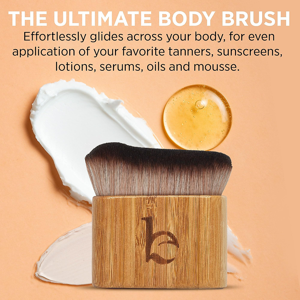 Beauty by Earth Self Tanner Brush - Kabuki Brush for Body, Foundation Brush Makeup Brush for Fake Tan, Sunless Tanner Makeup Brushes, Self Tanning Mitt for Self Tan, Self Tanning Mousse Blending Brush