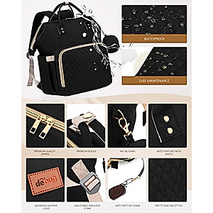 Baby Diaper Bag Backpack with Changing Pad, Pacifier Case - Black Diaper Bags for Girl Boy Newborn Unisex Infant Toddler - Baby Travel Bag for Mom Dad - Registry Baby Shower Gifts, 30L Large Capacity