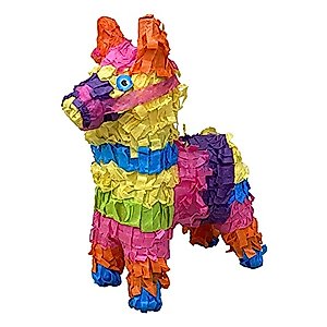 Fetch-It Pets 9" Donkey Shaped Piñata Bird Toy Suitable for Small Medium and Large Parrots Budgies Parakeets Cockatiels Lovebirds and Cockatoos