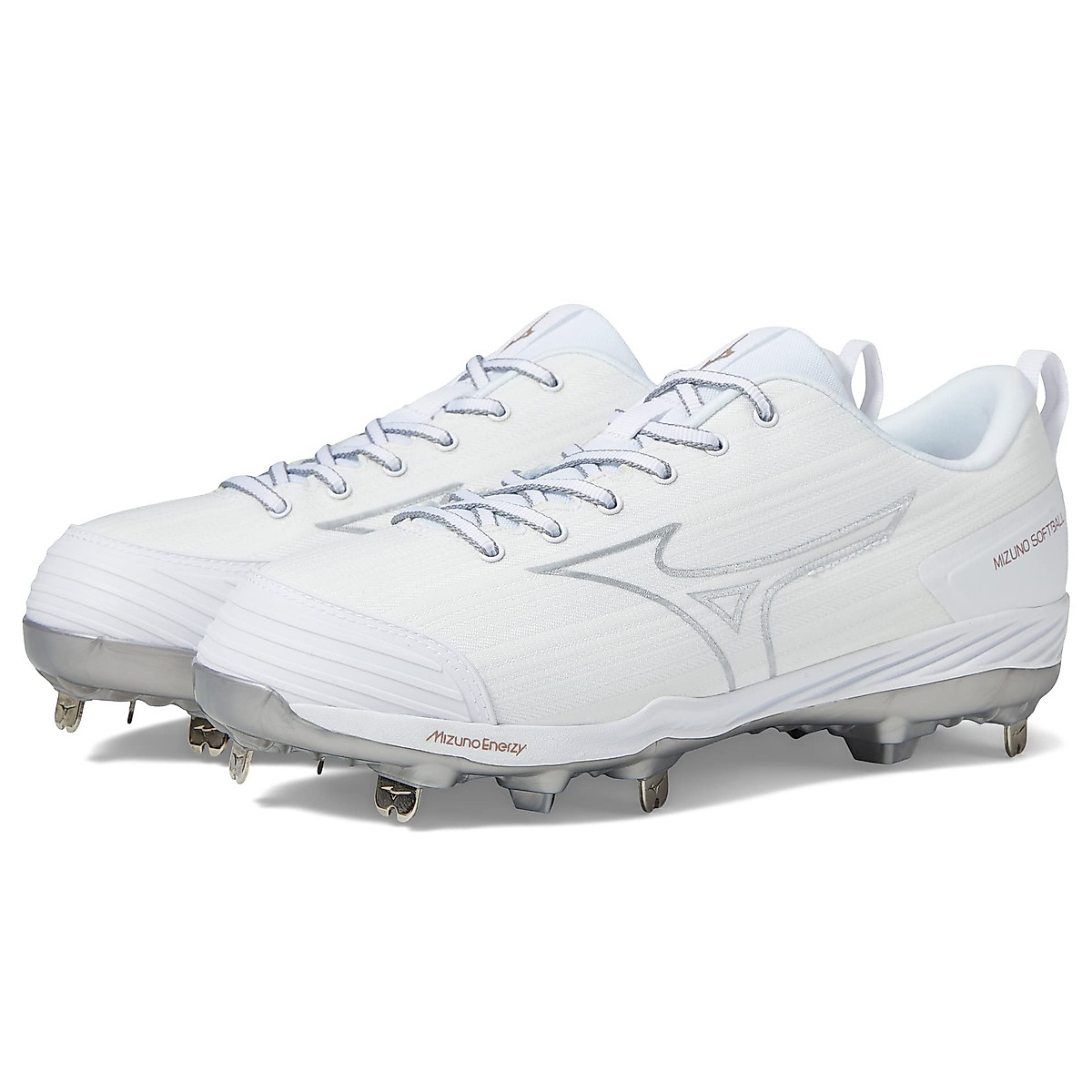 Mizuno Women's Sweep 6 Softball Shoe, White, 7