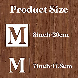 8 inch Large Letter Stencils Alphabet Stencils for Painting on Wood, Stencil Letters Numbers Stencils for Wood Wall Signs Porch DIY Crafts
