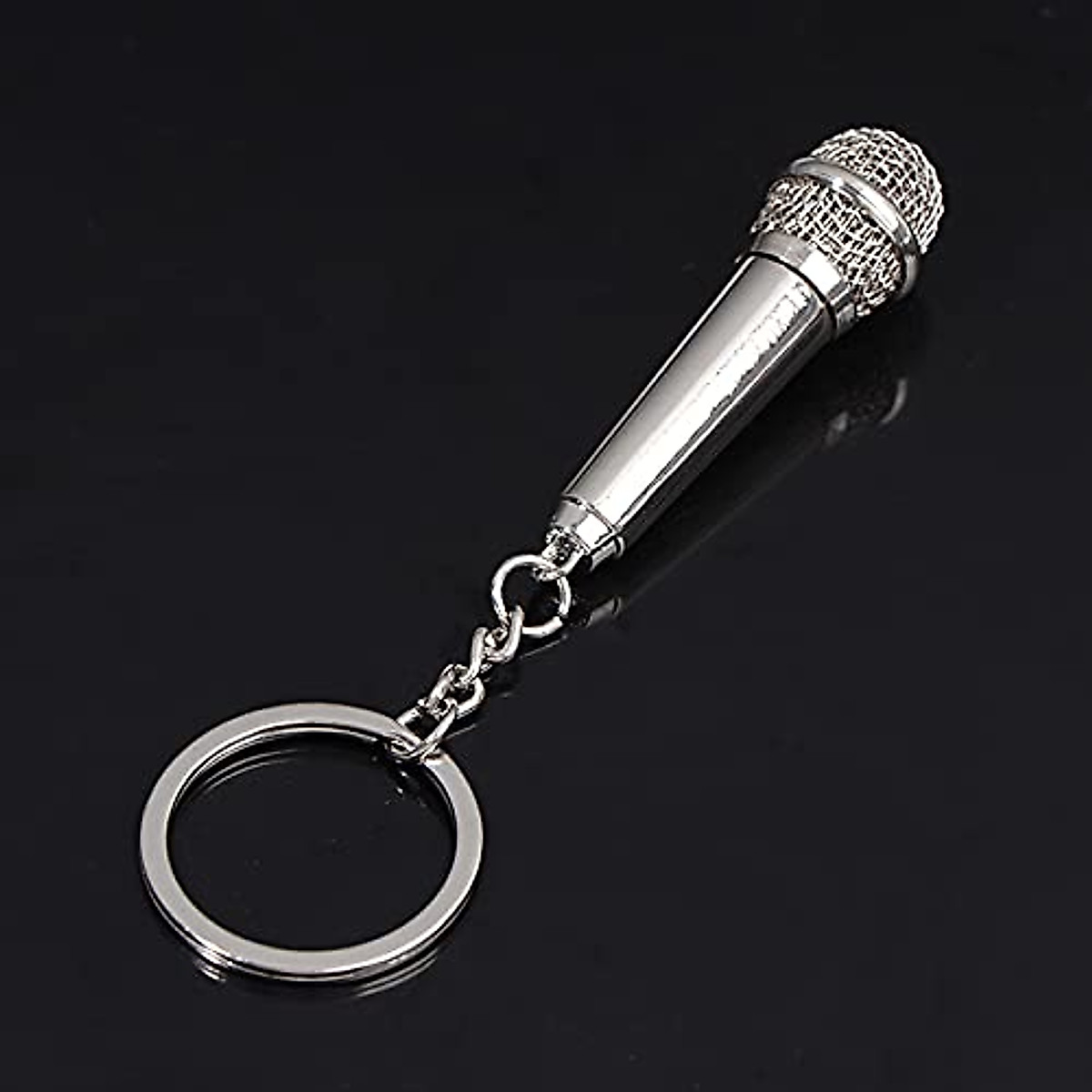 ARFUKA Keychain Microphone Pendant Keyring Creative Gift for Music Lover Gift, Bag Charm, Fashion Accessory