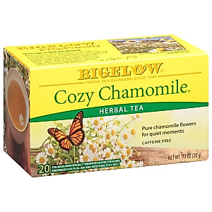 Bigelow Cozy Chamomile Herbal Tea, Caffeine Free, 20 Count (Pack of 6), 120 Total Tea Bags