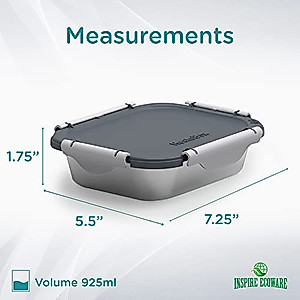 Inspire Ecoware Heatsbox Inner Dish | Stainless Steel Lunch Box | Insulated Food Container | Insulated Lunch Container | Metal Lunch Box
