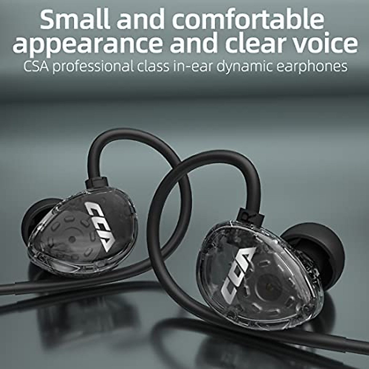 CCA CSA 1DD in Ear Earphone Wired Stereo Sport Earbuds Headphone Clear Sound Lightweight Comfort Wearing Earphone with 3.5mm Jack