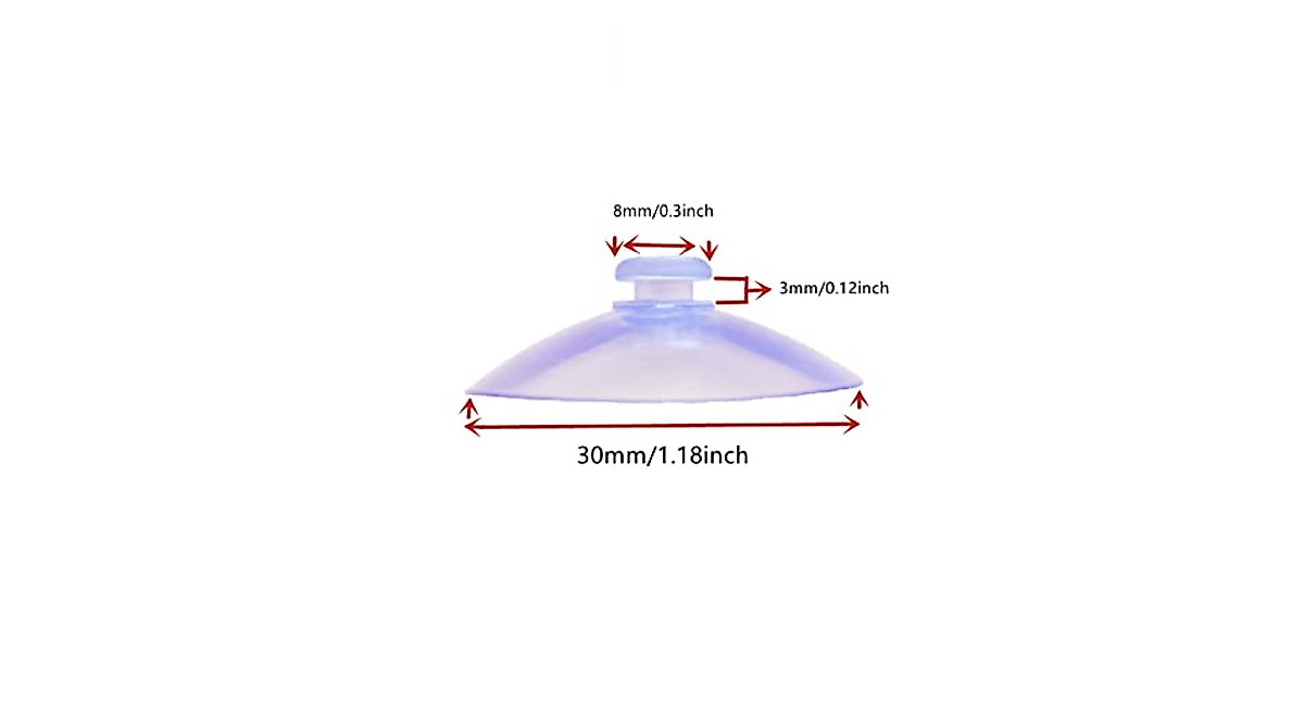 30mm Suction Cups for Glass Table Tops - 30 Pcs