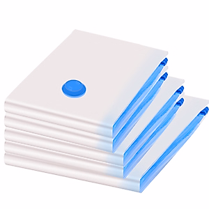 ACAETYT 5 Pack Vacuum Storage Bags, Space Saver Bags (1 Jumbo/2 Large/2 Medium) Compression Storage Bags for Clothes, Vacuum Sealed Bags (Electric Pump Not Included)