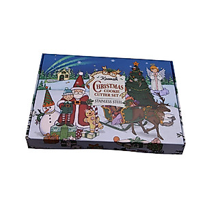 Large Christmas Cookie Cutter Set - 7 Piece - Stainless Steel