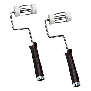 2 ALAZCO Heavy Duty Paint Roller Frame 3" for Small Areas Edges and Corners - Ergonomic Nonslip Handle