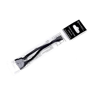 SilverStone Technology All Black Sleeved 1-to-2 Sleeved PWM Fan Splitter Cable (CPF01)