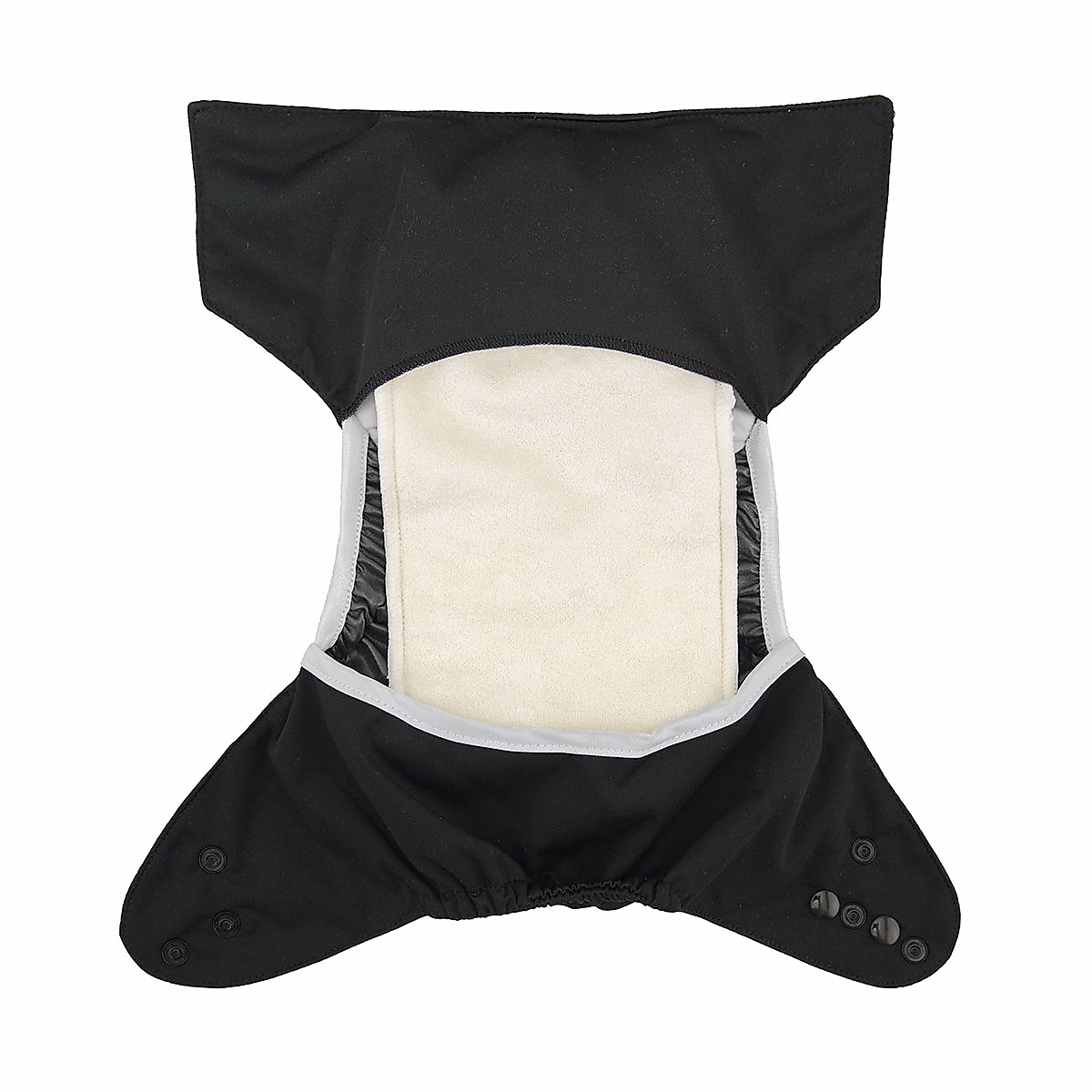 Babygoal Cloth Diaper Covers 6 Pack+Wet Bag for Fitted Diapers and Prefolds with Double Gussets, Adjustable and Reusable for Baby Boys 6DCF08