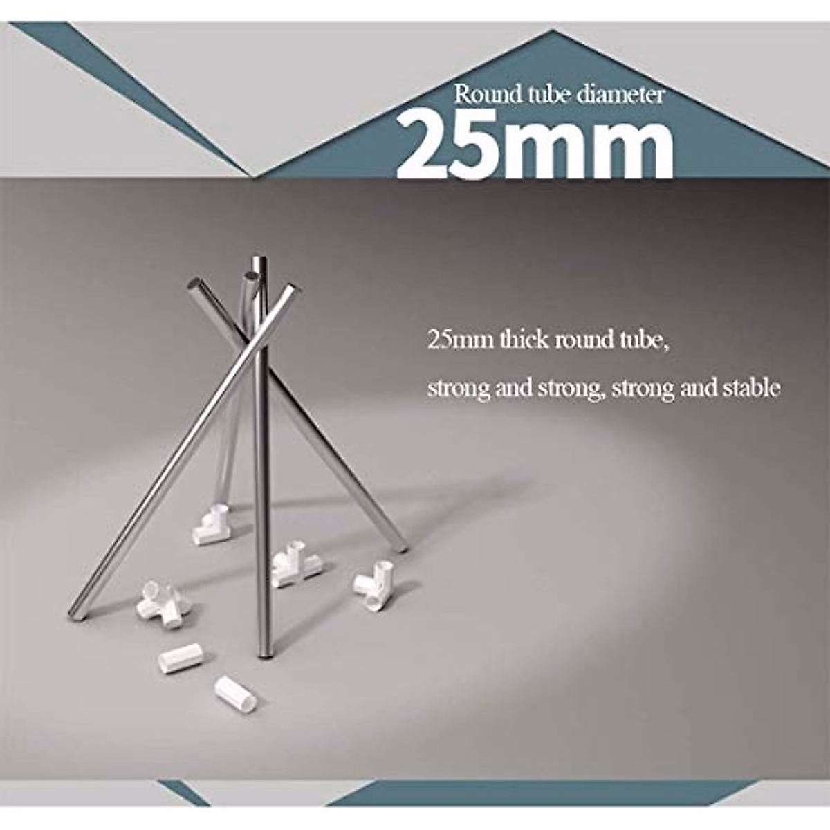 Wardrobe Cloth Closet for Bedroom, Freestanding Hanging Rod Portable Freestanding Closet Storage Organizer Shelf Storage Cabinet for Extra Storage,125 x 45 x 175 cm FANJIANI