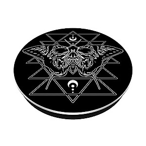 Witch Wiccan Mysticism Moth Butterfly Crescent Moon Occult PopSockets Swappable PopGrip