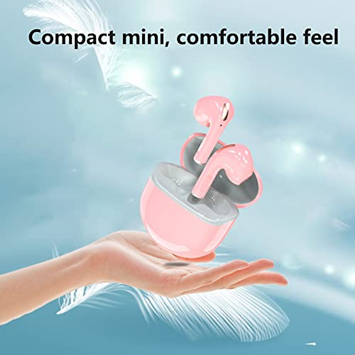 Bluetooth Headphones, Sports Bluetooth Earbuds Gym Wireless Earbuds, Waterproof Sweatproof Noise Canceling Ear Buds with HiFi Stereo Sound, Mini Charging Case Ear Buds for Android iOS