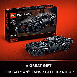 LEGO Technic The Batman – Batmobile 42127 Model Car Building Toy, 2022 Movie Set, Superhero Gifts for Kids and Teen Fans with Light Bricks
