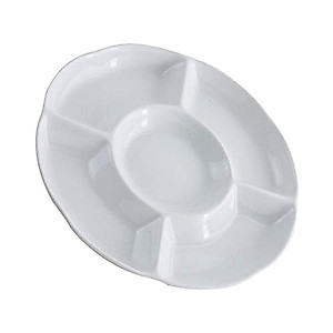 Hemoton Serving Dishes Platter Chip Dip Serving Tray Divided Serving Platter Relish Tray Appetizer Plate Melamine Tableware for Veggies Candy Fruit Snack Chip Desert Bowl Serving Bowls