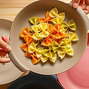 Nineware Friends Pasta Bowl 2p Set, Ivory+Gray 2p 1 Set, Dish Washer, Microwave Available, BPA Free, Stylish Color