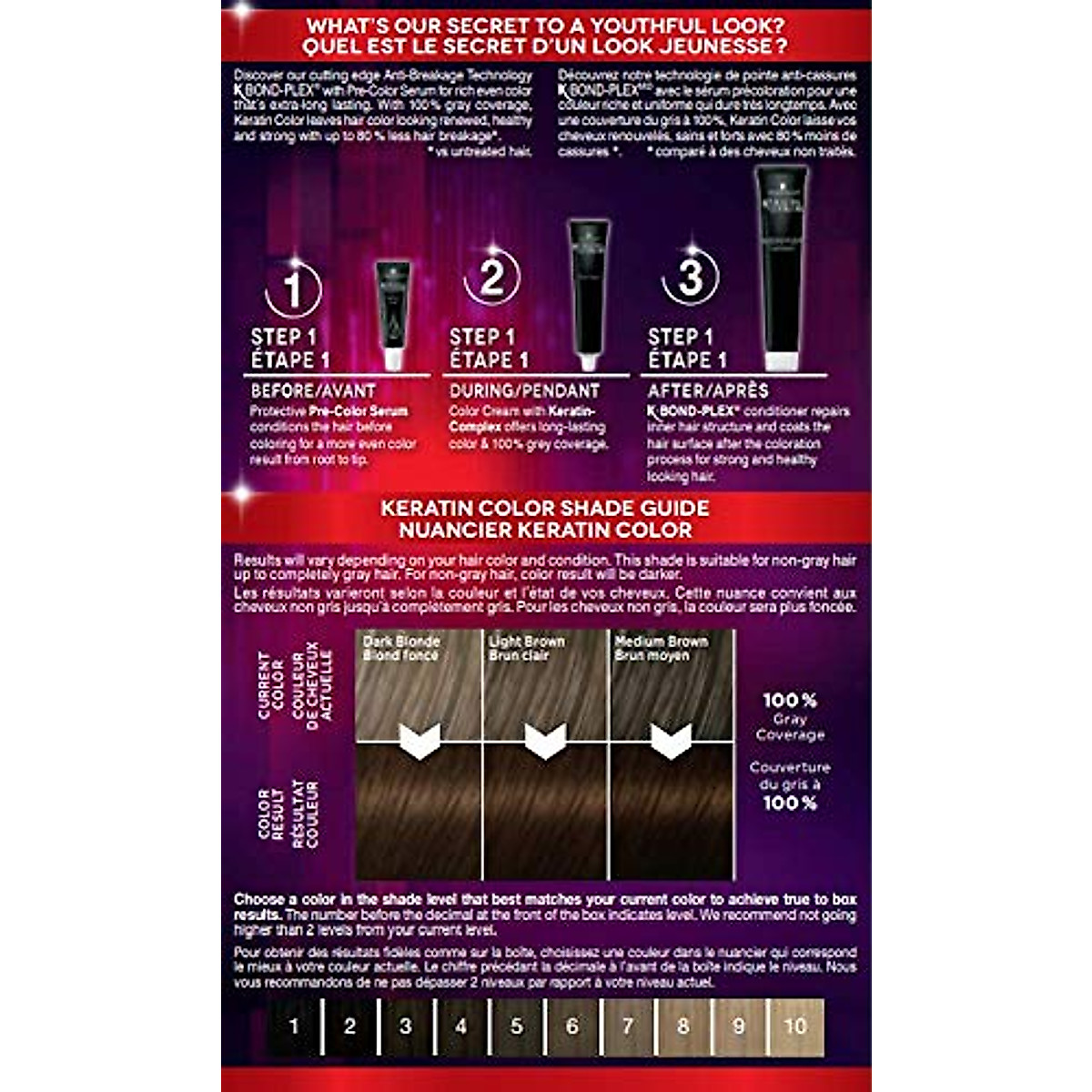 Schwarzkopf Keratin color permanent hair color cream, 5.0 medium brown