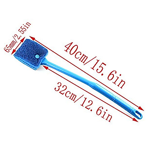 LQ Industrial 2PCS Fish Tank Cleaning Brush 2 Colors Aquarium Fish Tank Double Sided Cleaning Sponge Brush