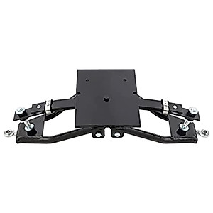 Heavy Duty 6" Double A-Arm Golf Cart Lift Kit, with 1982-2004 Club Car DS Gas & Electric Golf Carts, Steel Black