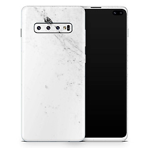 DesignSkinz White and Black Marble Surface Protective Vinyl Decal Wrap Skin Cover Compatible with The Samsung Galaxy S20 (Screen Trim & Back Glass Skin)